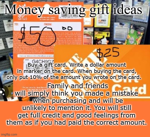 Money Saving Gift Ideas Imgflip