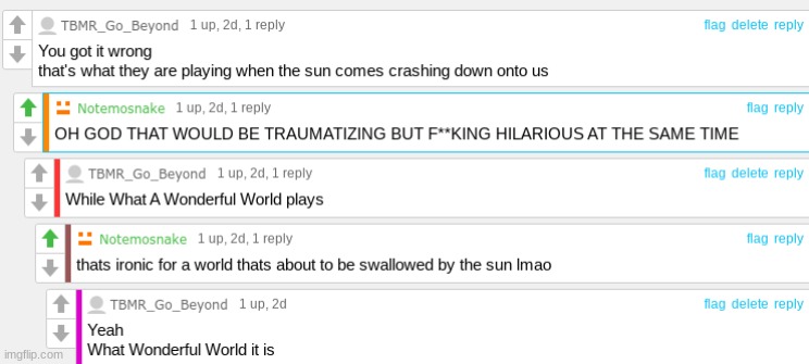 First was talking about here comes the sun - Imgflip