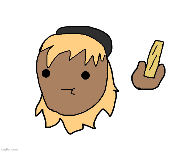 potator eating a fries - Imgflip