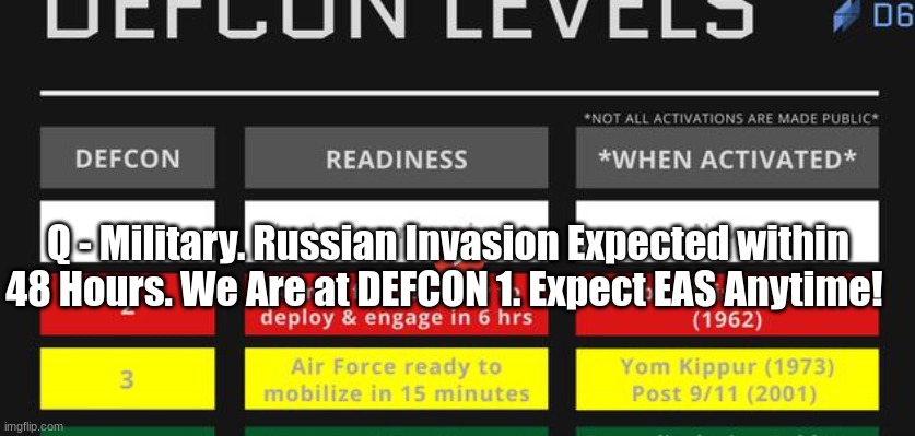 Q - Military, Russian Invasion Expected Within 48 Hours - We Are at ...