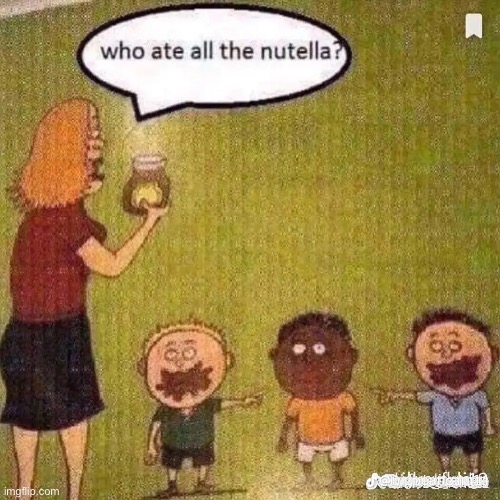 He got covered in nutella - Imgflip