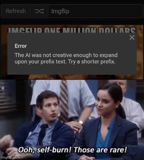 Image tagged in ooh self-burn those are rare - Imgflip