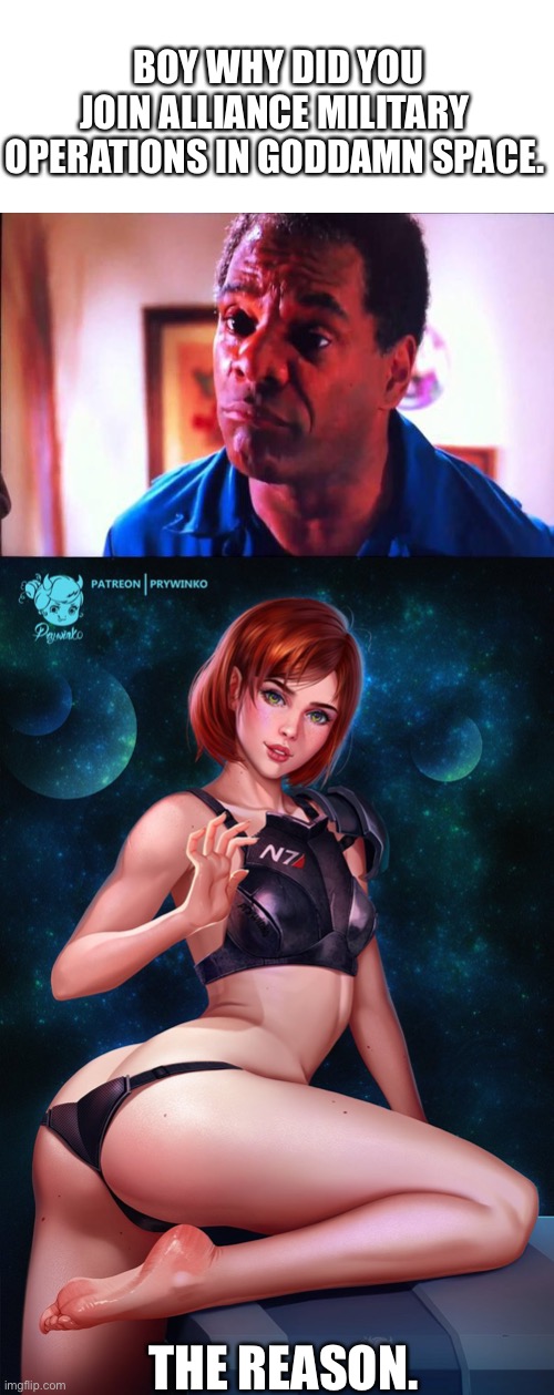 Thirsty for female commander Shepherd. - Imgflip