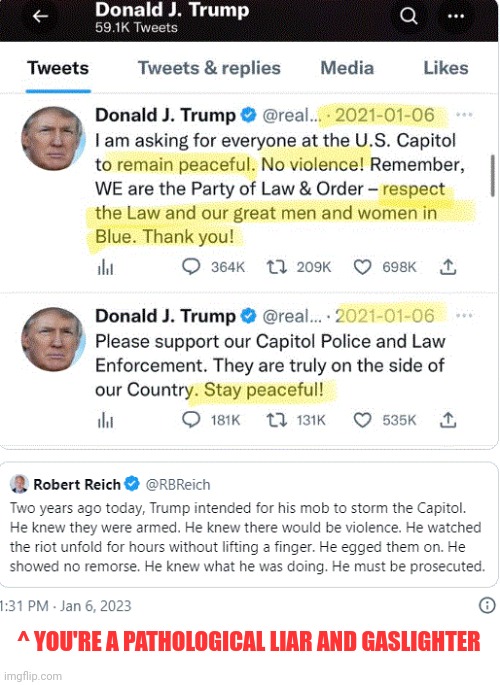 Robert Reich The Pathological Liar & Gaslighter - Imgflip