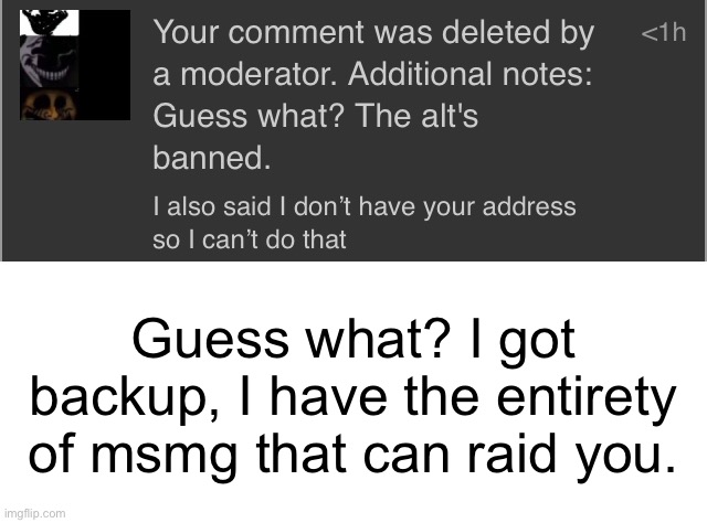 should we raid? (I forgot I’m on my alt. I will respond on my main ...