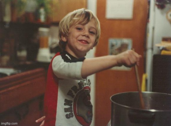 Kid stirring pot - Imgflip