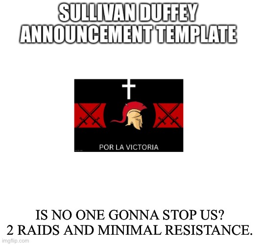 Sullivan Duffey announcement template - Imgflip