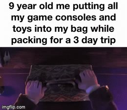 I will then proceed to only play with one thing for the entire trip ...