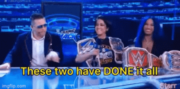 Bayley is on WWE, and I wish Sasha good luck in NJPW - Imgflip