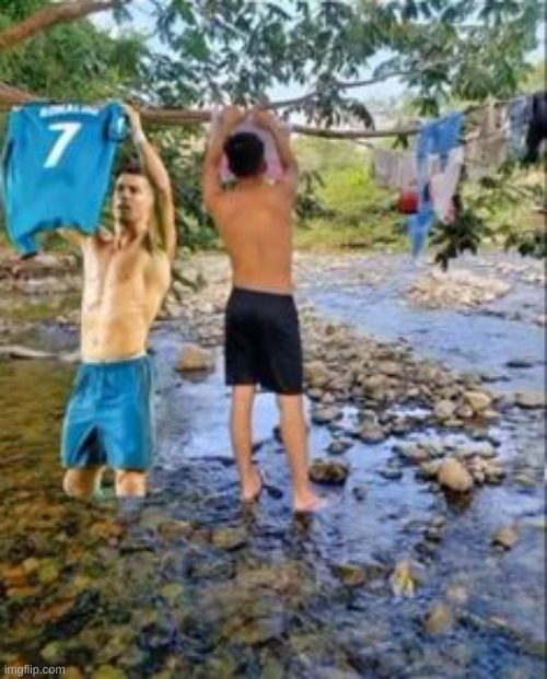 "Hey guys! Currently hanging out with Ronaldo, I'll post later." - Imgflip