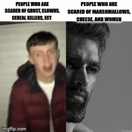 marshmallows, cheese, feet, and women are scary - Imgflip