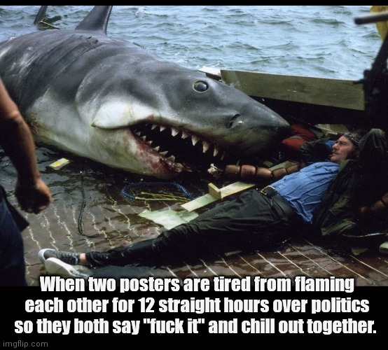 Quint & Bruce call a truce - Imgflip