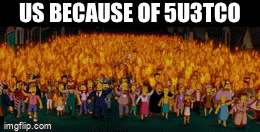 Simpsons Angry Mob - Imgflip