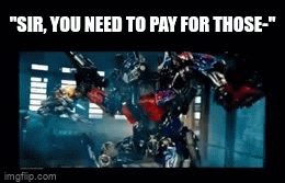 Optimus Prime shoots gun - Imgflip