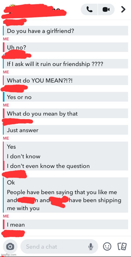 This was like last night, I can't take another screenshot or else she ...