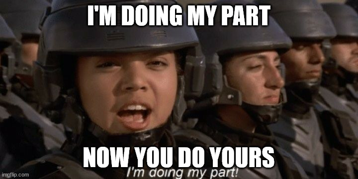 I'm doing my part - Imgflip