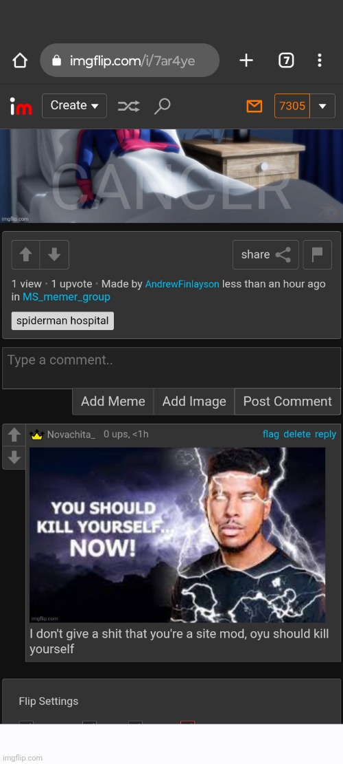 Deleted it after but still - Imgflip