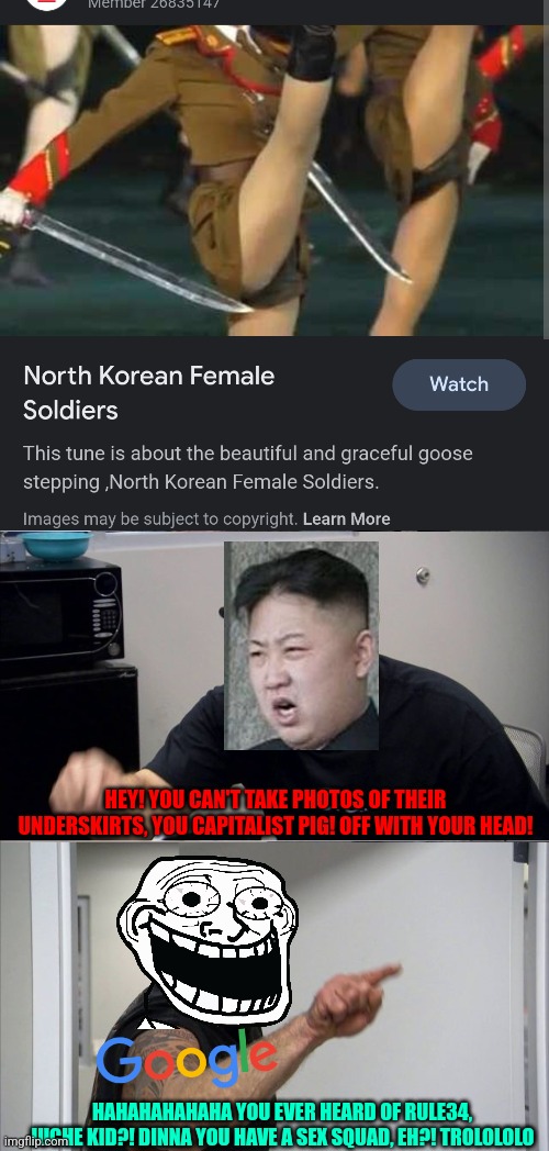 North Korean female soldiers pantyshot - Imgflip
