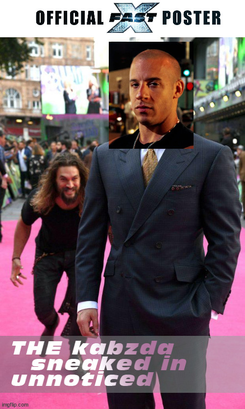 Jason Momoa Sneaking Up On Vin Diesel Imgflip