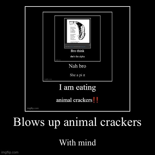 Blows up animal crackers - Imgflip