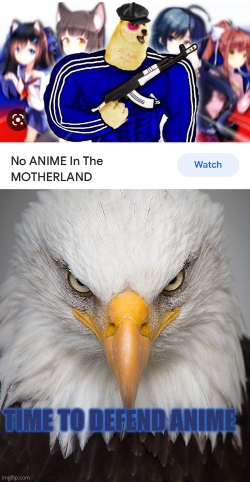 Eagle defends anime from Russia - Imgflip