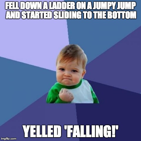 I was carrying my daughter to the top of the bouncy house when it ...