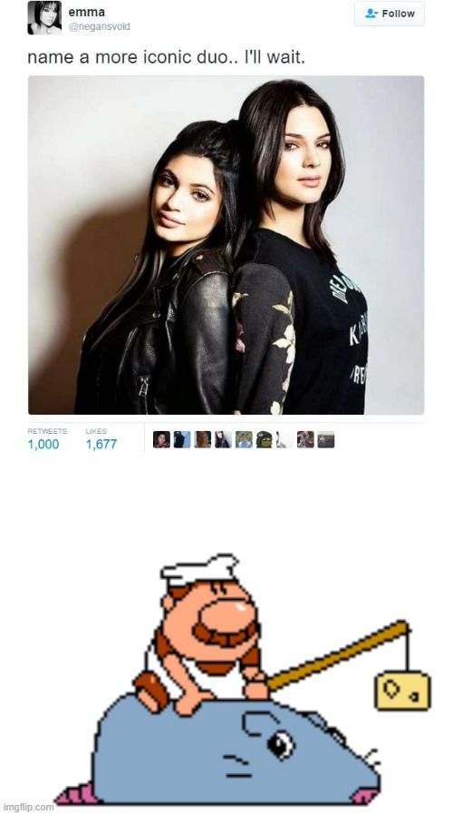 Image tagged in name a more iconic duo - Imgflip