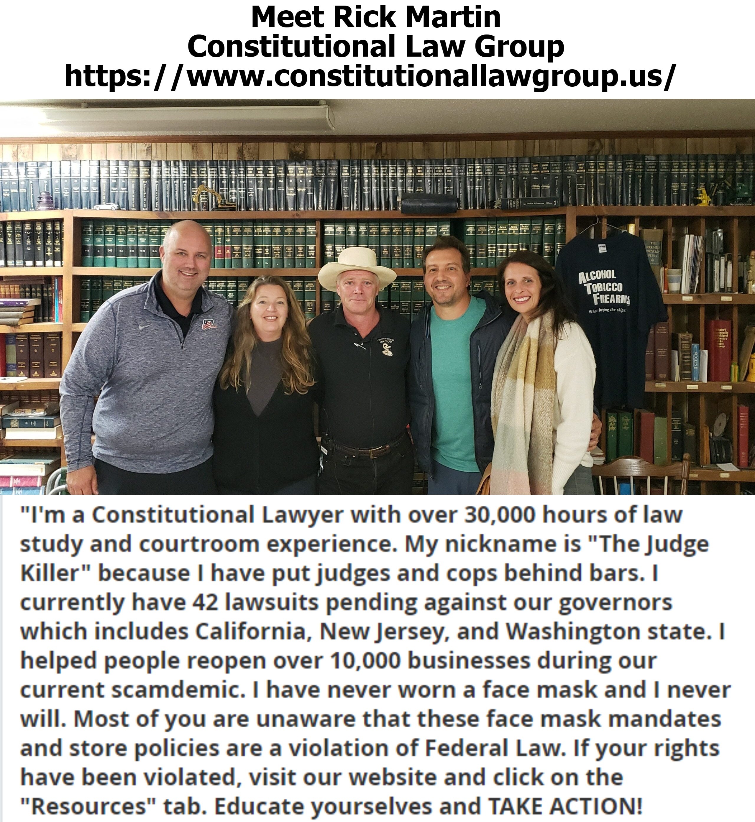 Meet Rick Martin and Constitutional Law Group - Imgflip