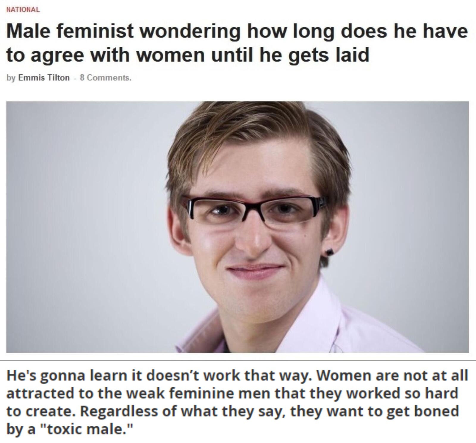 Soyboy wondering how long it is going to take before he gets laid. - Imgflip