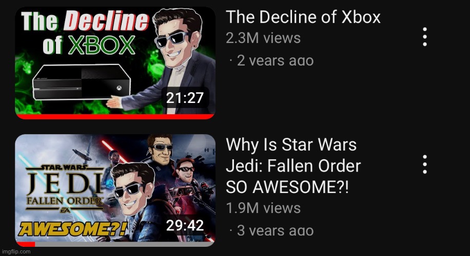 Act Man got real lazy with his thumbnails. They all look the same ...