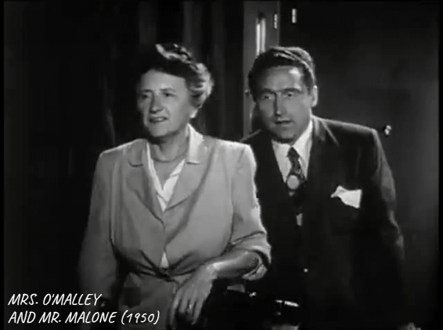 Mrs. O'Malley and Mr. Malone (1950) Marjorie Main and James Whitmore ...