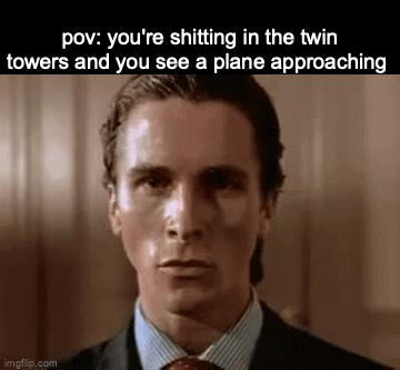 Patrick Bateman stares - Imgflip