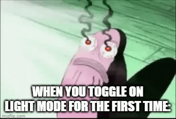 light mode hurts my eyes after having dark mode for so long. Upvote if ...
