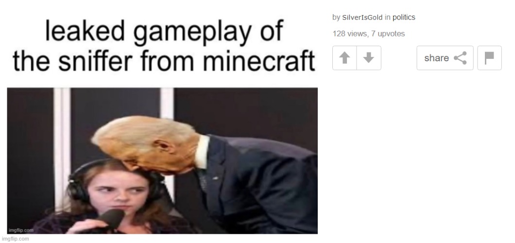 I literally posted a minecraft meme in politics and it got 7 upvotes ...