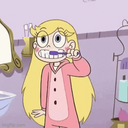 Star Brushing her teeth - Imgflip