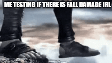 Whelp there is fall damage - Imgflip