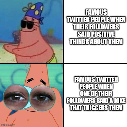 Patrick Star Blind - Imgflip