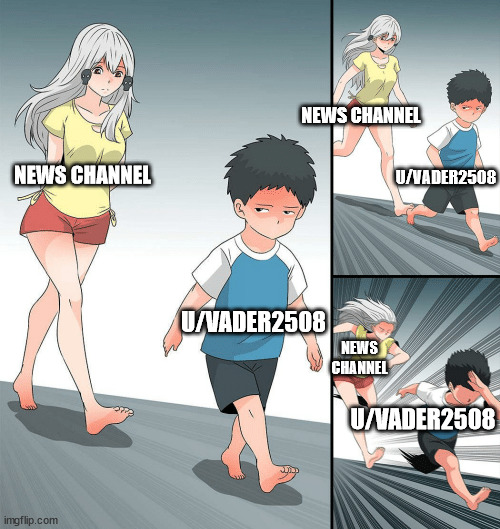 Girl chasing a kid - Imgflip