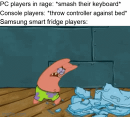 me a samsung fridge user: - Imgflip