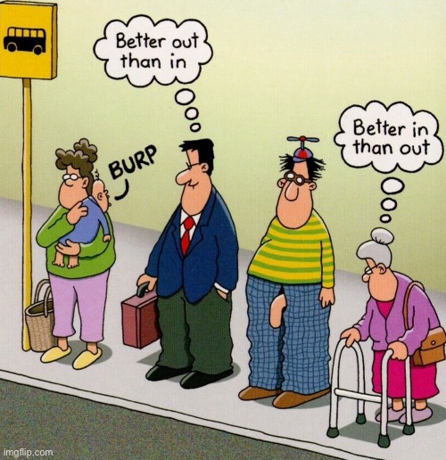 People at the bus stop - Imgflip