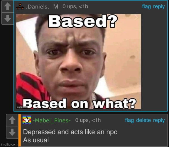 Ratio him by calling him an npc - Imgflip