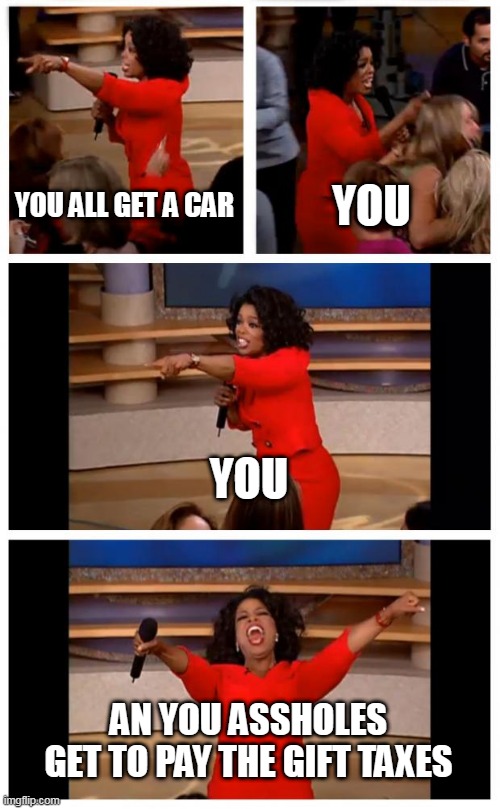 Oprah You Get A Car Everybody Gets A Car Meme - Imgflip