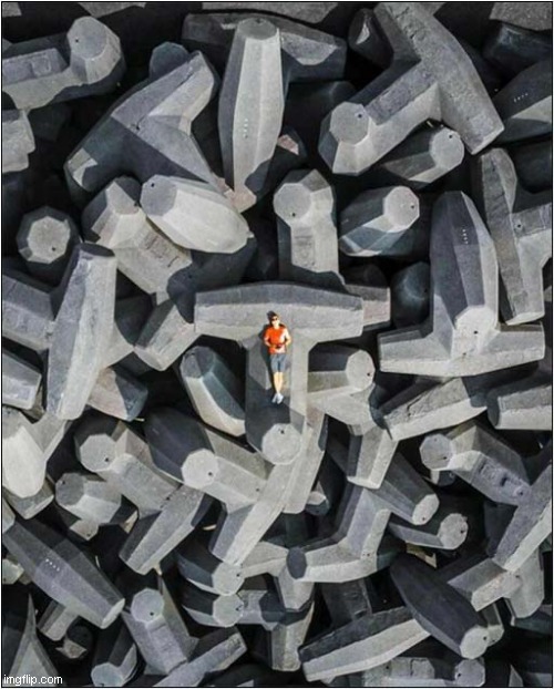 Concrete Tetrapods, Used To Build Sea Defences - Imgflip