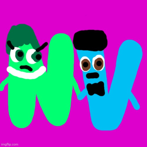 Charlie and the Alphabet Letter N & Letter V green screen - Imgflip