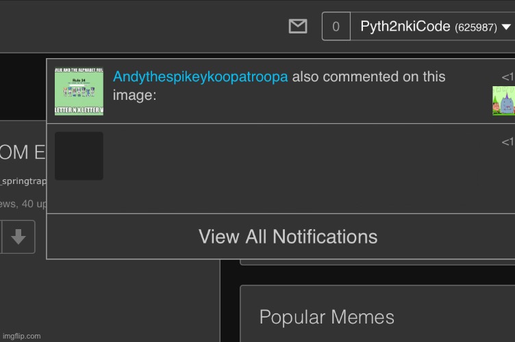 my point is that my notifications should normally not be like this - Imgflip