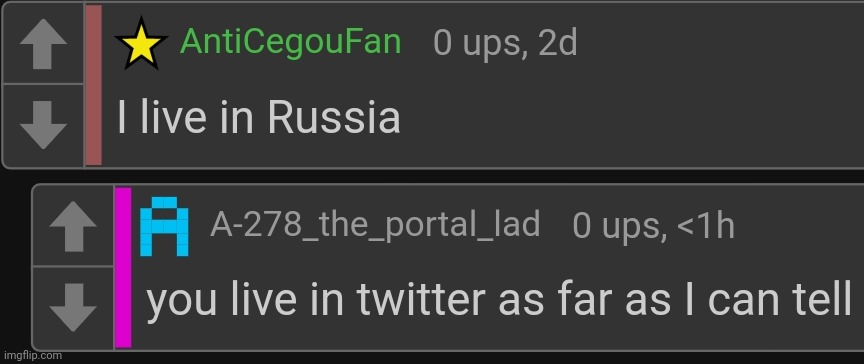 (why does bro wanna live in russia so bad like no rights smh) (yep ...