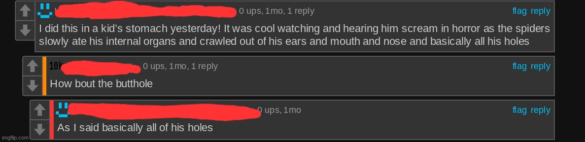 for context there was a gif of unwrapping a spider nest thing - Imgflip