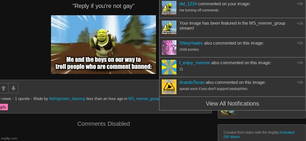 Del turned off comments - Imgflip