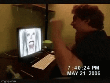 When you see a scary thing on your PC - Imgflip