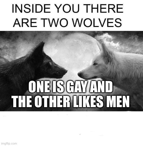 Inside you there are two wolves - Imgflip